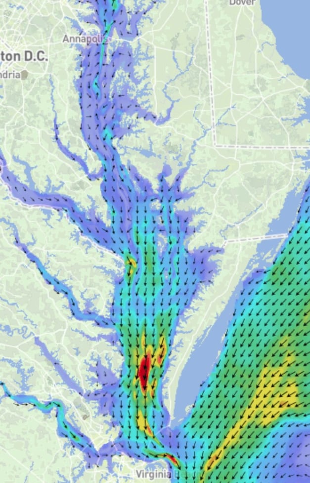 GRIB Tidal Currents for Chesapeake Bay